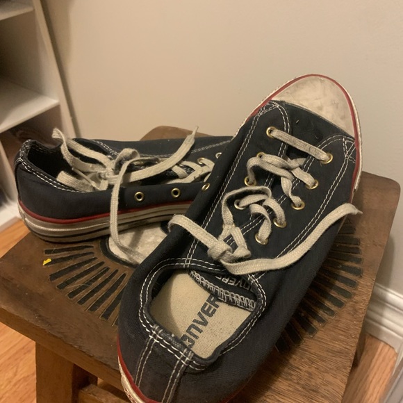 Converse | Shoes | Vintage Off White Color Converse With Red Stripe ...